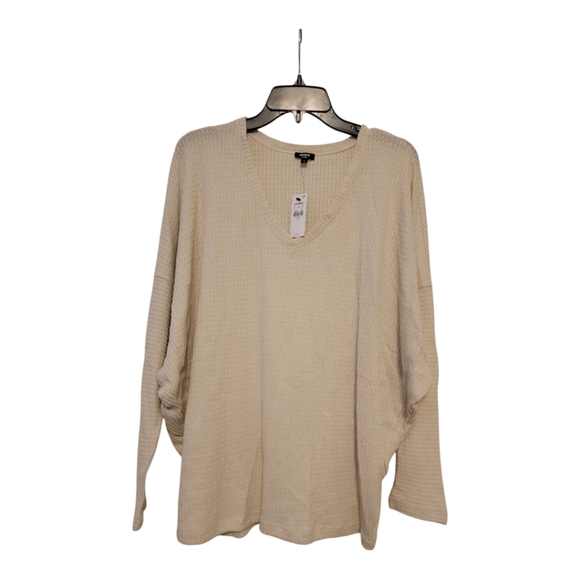 Express | Sweaters | Nwt Express Womens Vneck Waffle Knit Long Sleeve ...